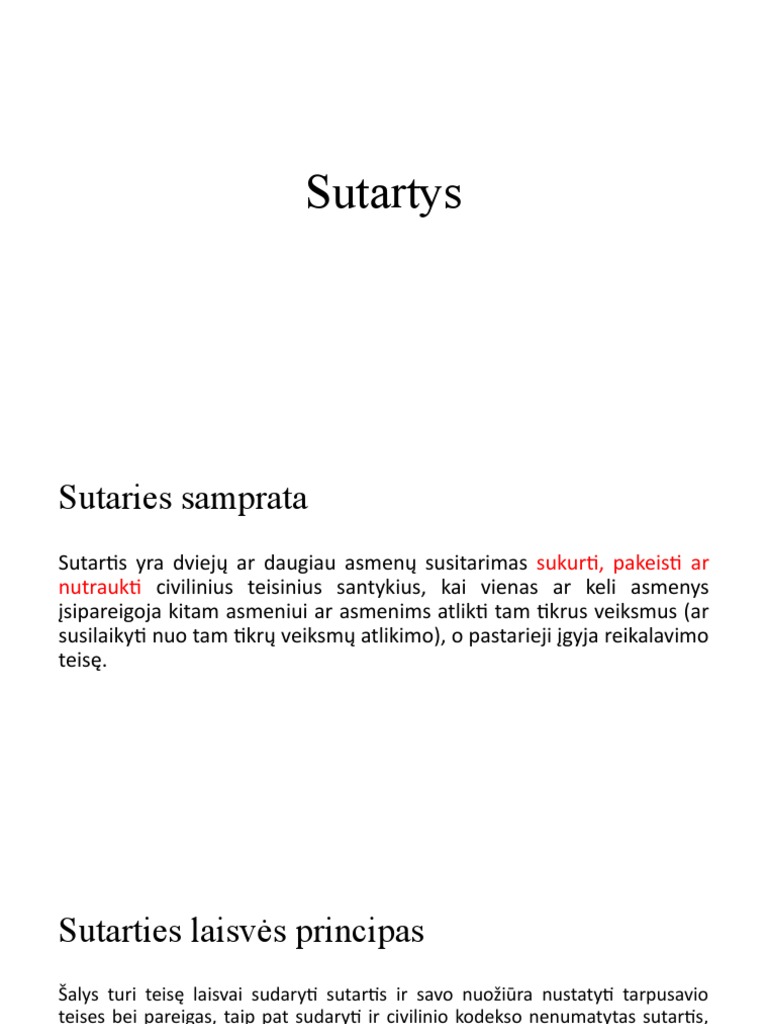 Sutartys | PDF