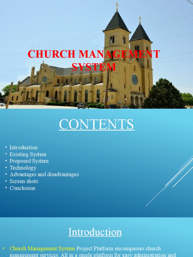 Church Management System | PDF | Databases | Internet & Web