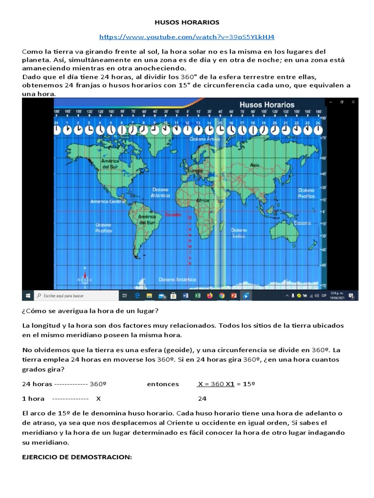 Comprendiendo los husos horarios | PDF | Tierra | Longitud