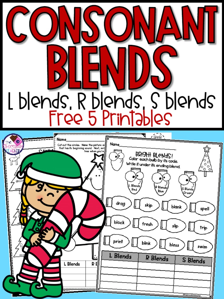 Free 5 Printables: L Blends, R Blends, S Blends | PDF | Computing