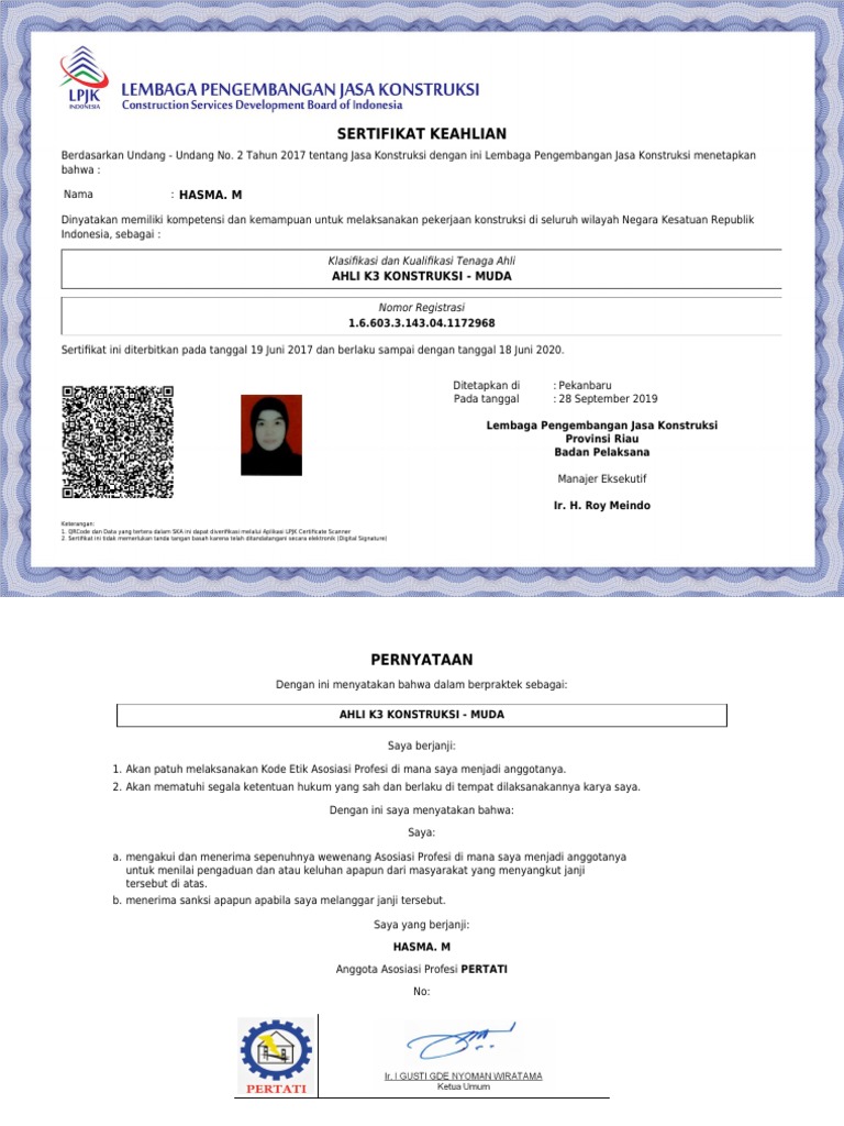Hasma (Petugas Keselamatan Konstruksi) | PDF