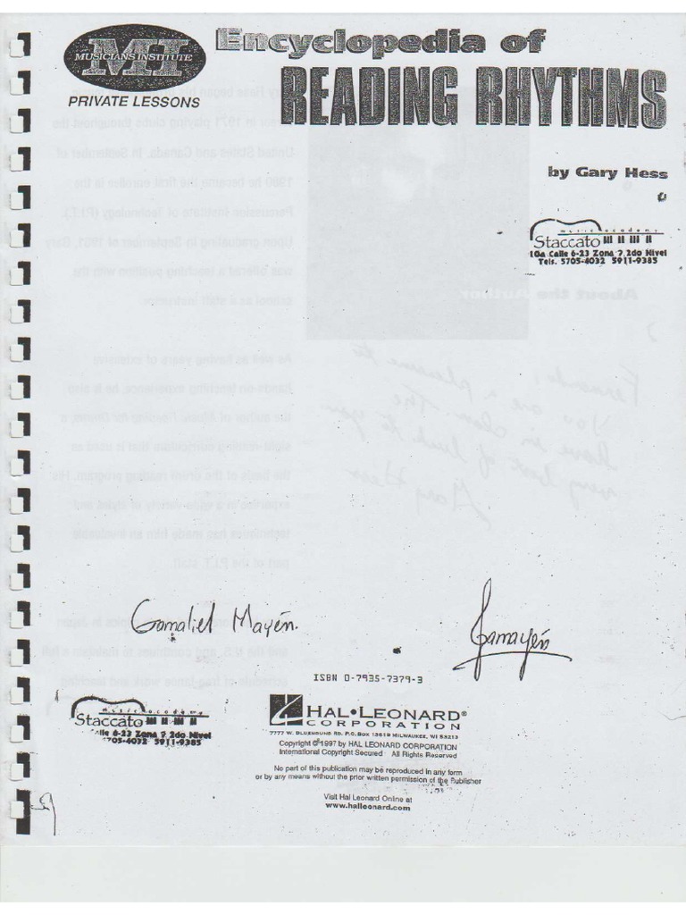 Método Reading Rhythms | PDF