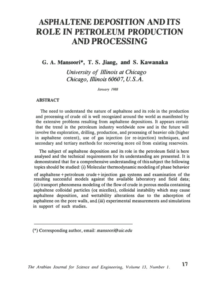 Asphaltene Testing in Petroleum Production | PDF | Petroleum | Solubility