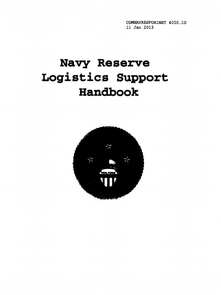 4000.1D CH1 Navy Reserve Logistics Manual | PDF | Government ...