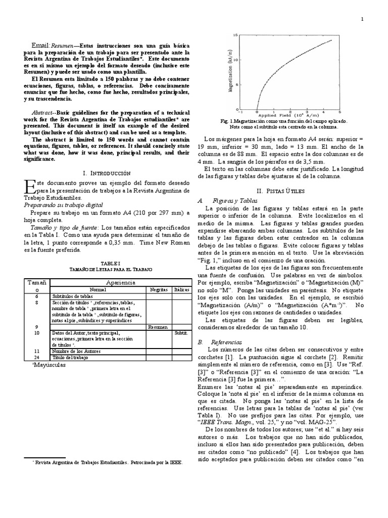 Guia de Formato Paper | PDF | Ecuaciones | Soporte
