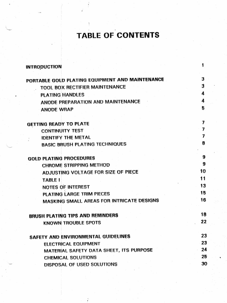Gold Plating Instructions | PDF