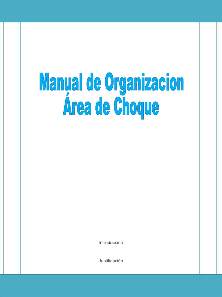 Manual de Organización en Area de Choque | PDF | Hospital | Reanimación ...