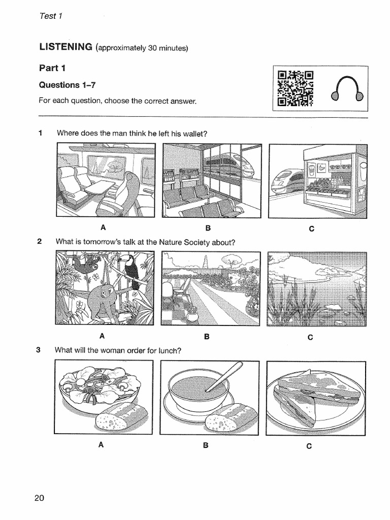 Test 1 - Listening - Revised 2020 | PDF