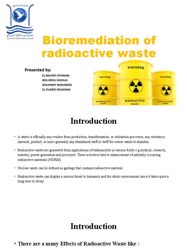 Bioremediation of Radioactive Waste | PDF | Radioactive Waste | Nuclear Power