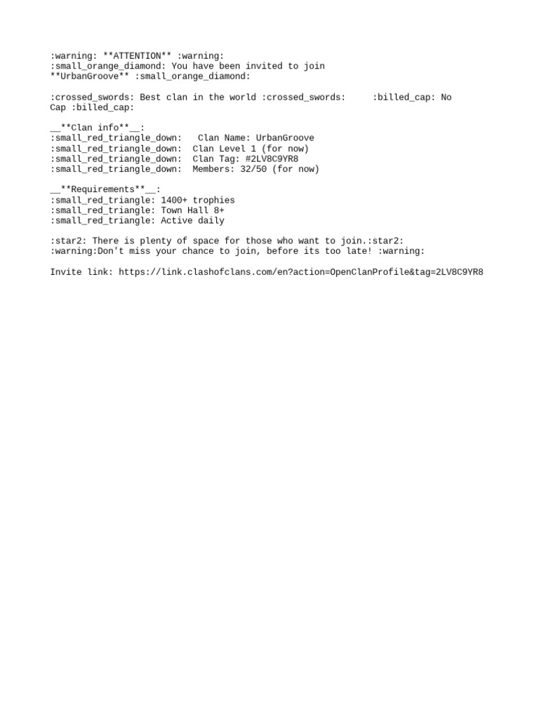 Clan Invite | PDF | Games & Activities