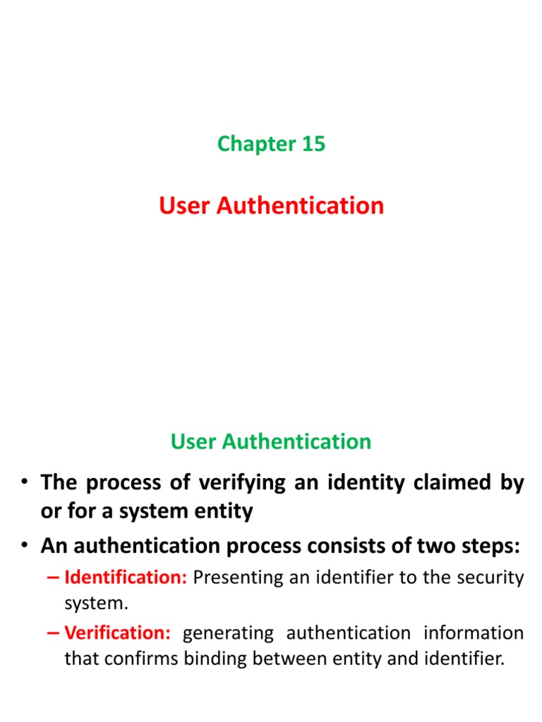 Chapter 15 | PDF | Key (Cryptography) | Authentication