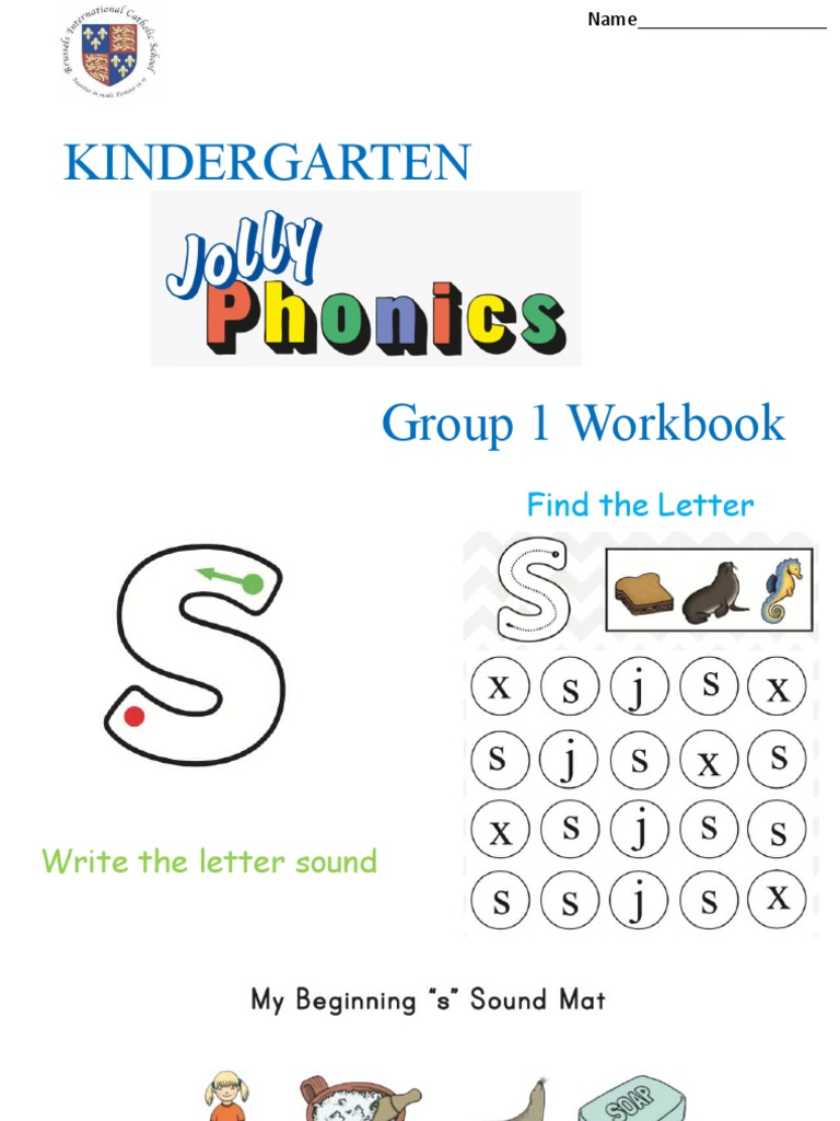 Jolly Phonics Kindergarten Workbook | PDF | Phonics | Learning To Read