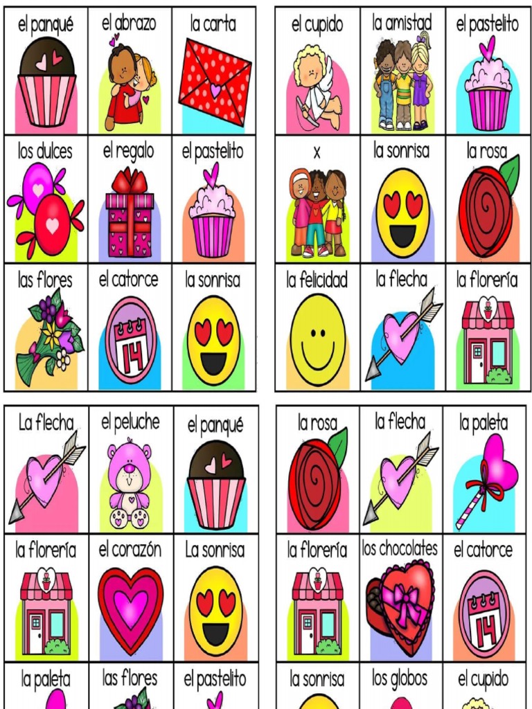 Tableros Lotería San Valentín | PDF