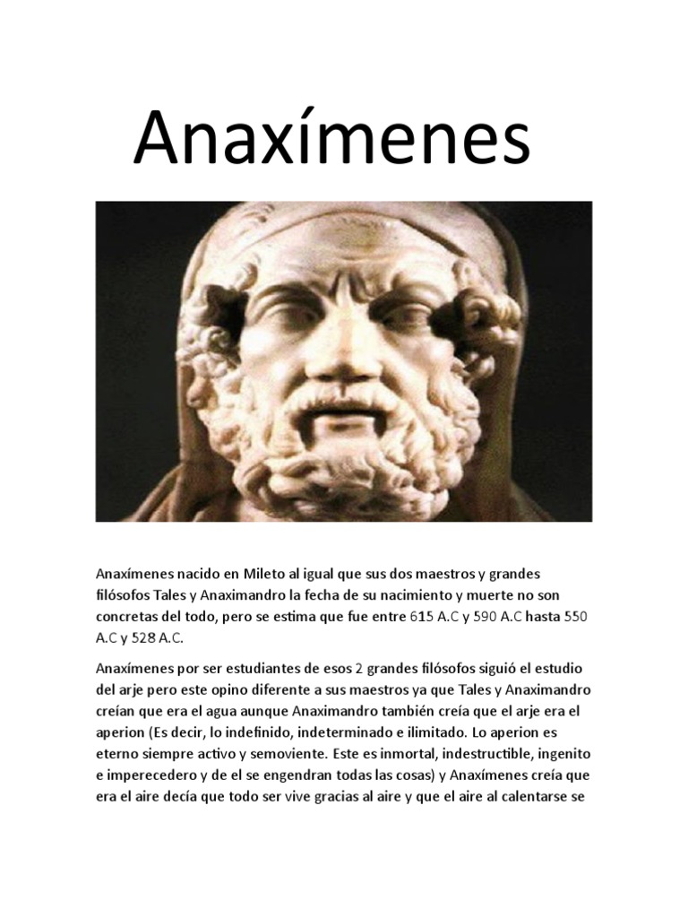 Anaxímenes Filosofia | PDF