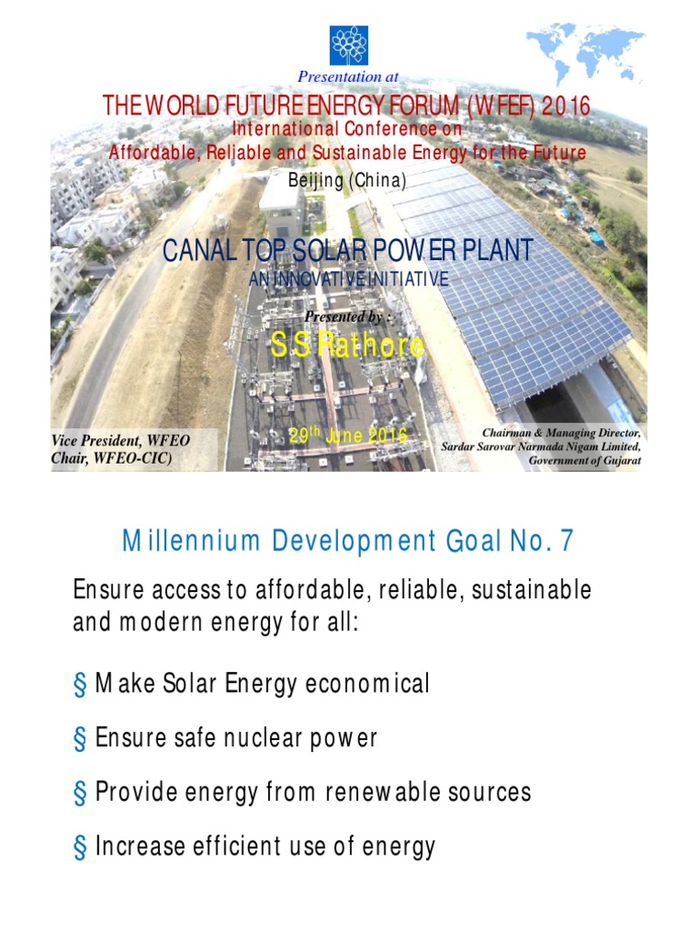 Canal Top Solar Power Plant | PDF | Solar Power | Electricity Generation
