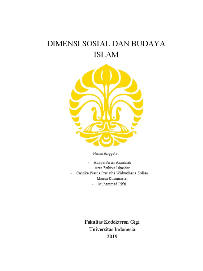 Makalah Dimensi Sosial Dan Budaya Islam | PDF | Kesehatan Holistik | Agama & Spiritualitas