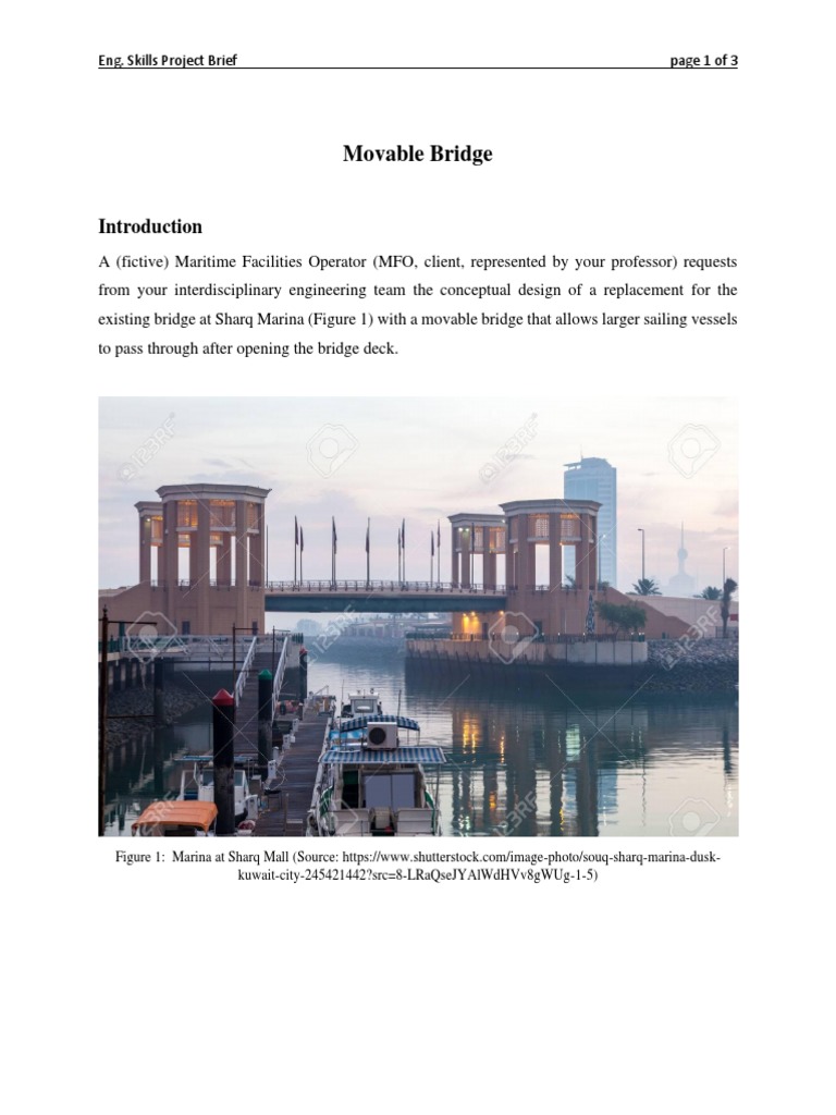 Movable Bridge: Eng. Skills Project Brief Page 1 of 3 | PDF | Cognition ...