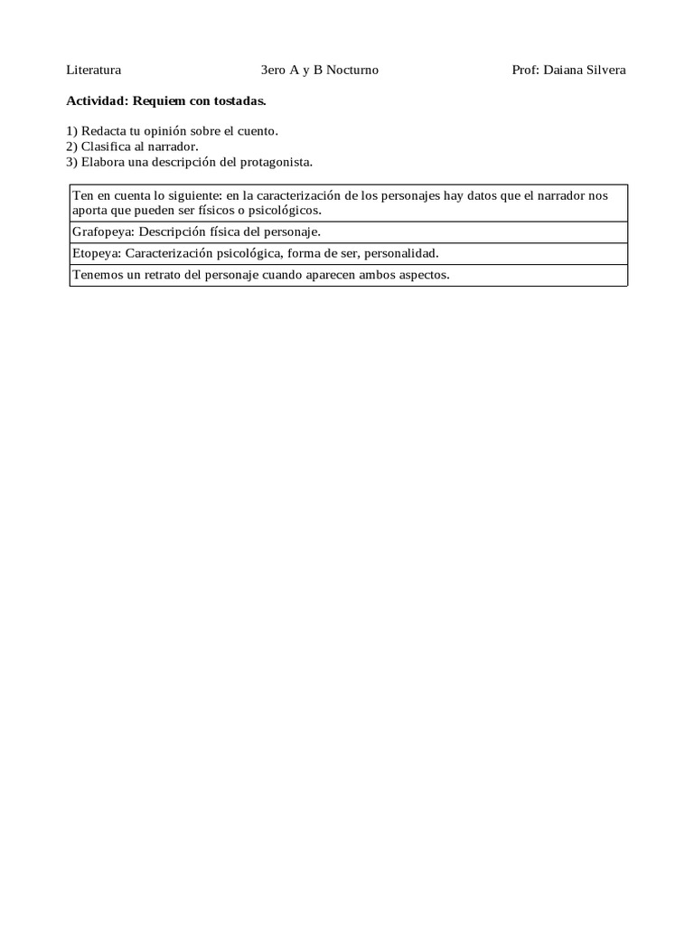 Requiem con Tostadas: Análisis y Opiniones | PDF