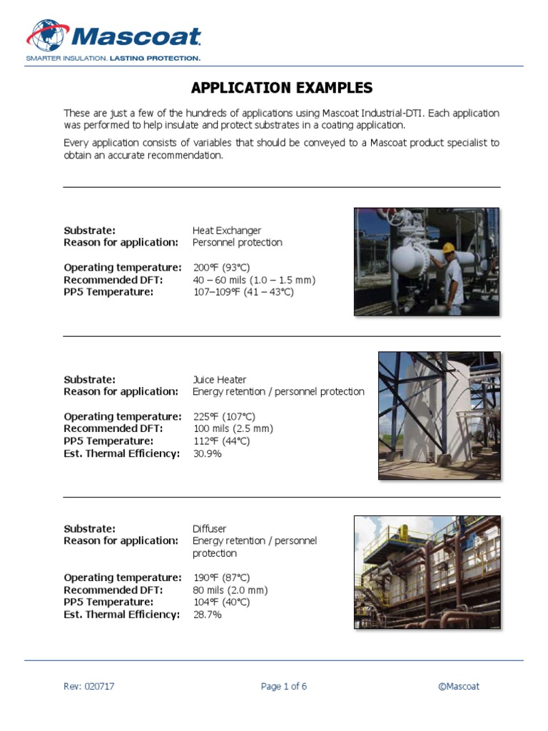 Mascoat DTI References | PDF | Duct (Flow) | Thermal Insulation