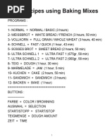 CookWorks Signature Breadmaker Recipes | PDF | Baker's Yeast | Breads