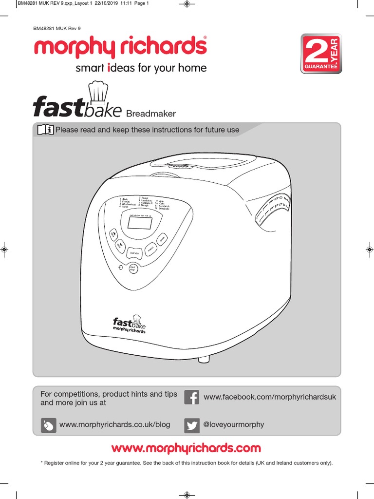 Morphy Richards Bread Maker | PDF | Breads | Flour