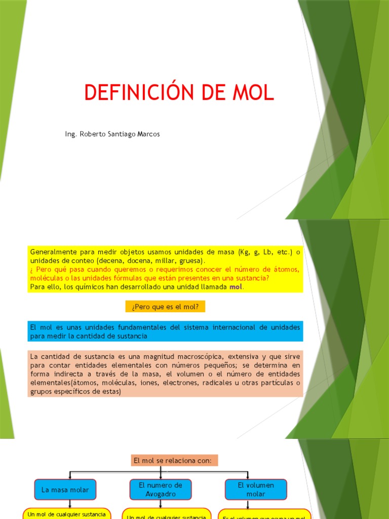Definición de Mol | PDF | Mole (Unidad) | Química