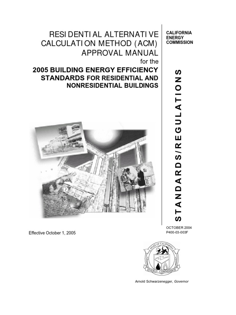 Residential ACM Manual | PDF | Hvac | Water Heating