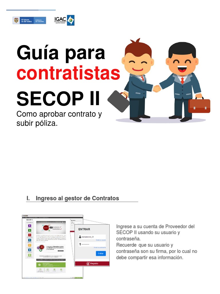 Guia Para Aprobar Contrato Y Subir Poliza A Secop Ii Pdf