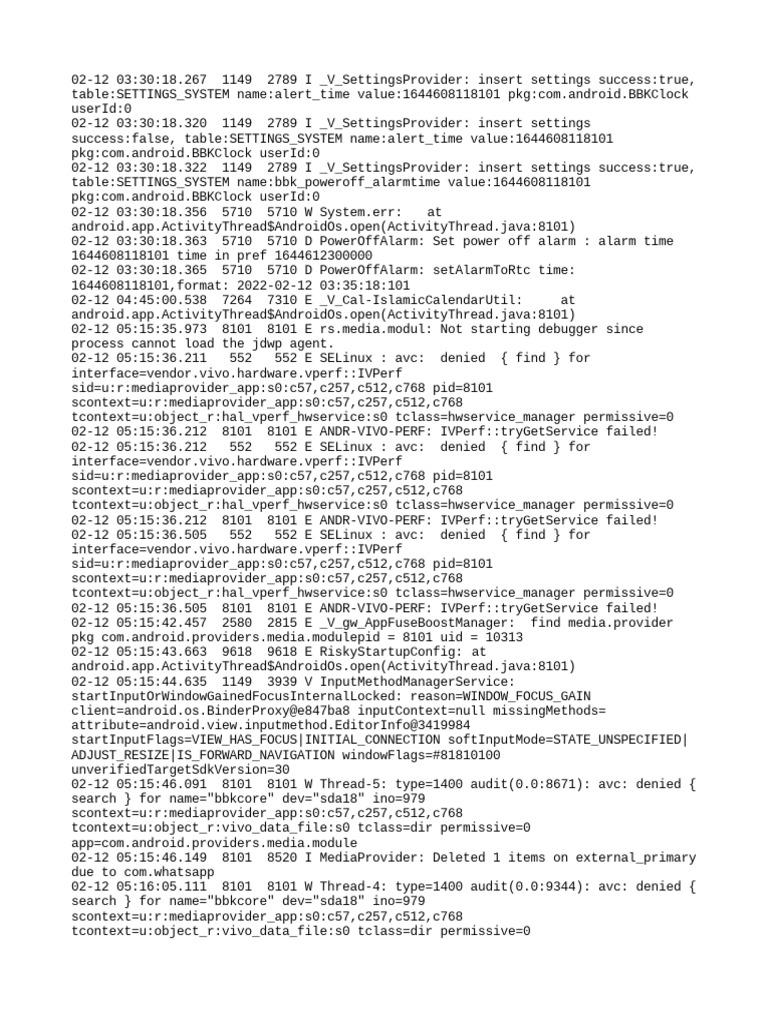 Log | PDF | Android (Operating System) | Computer Architecture