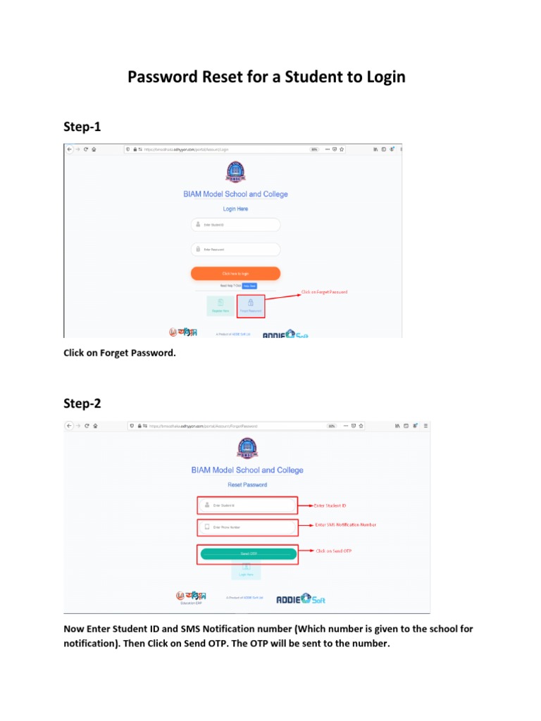 Student Portal Password Reset Guide | PDF | Business