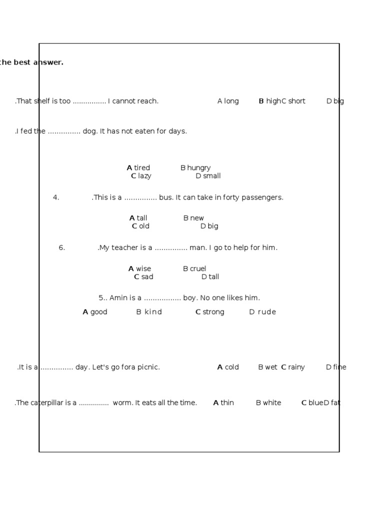 Circle The Best Answer | PDF