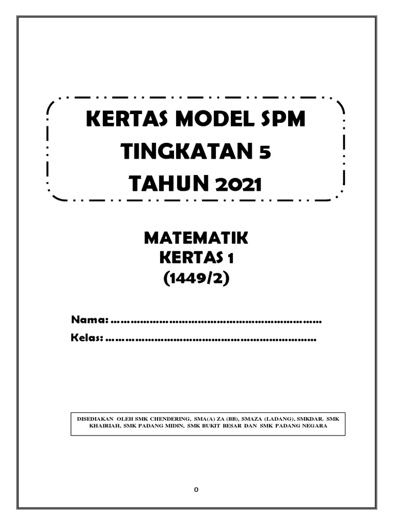 Kertas Model SPM 2021 Kertas 1 | PDF