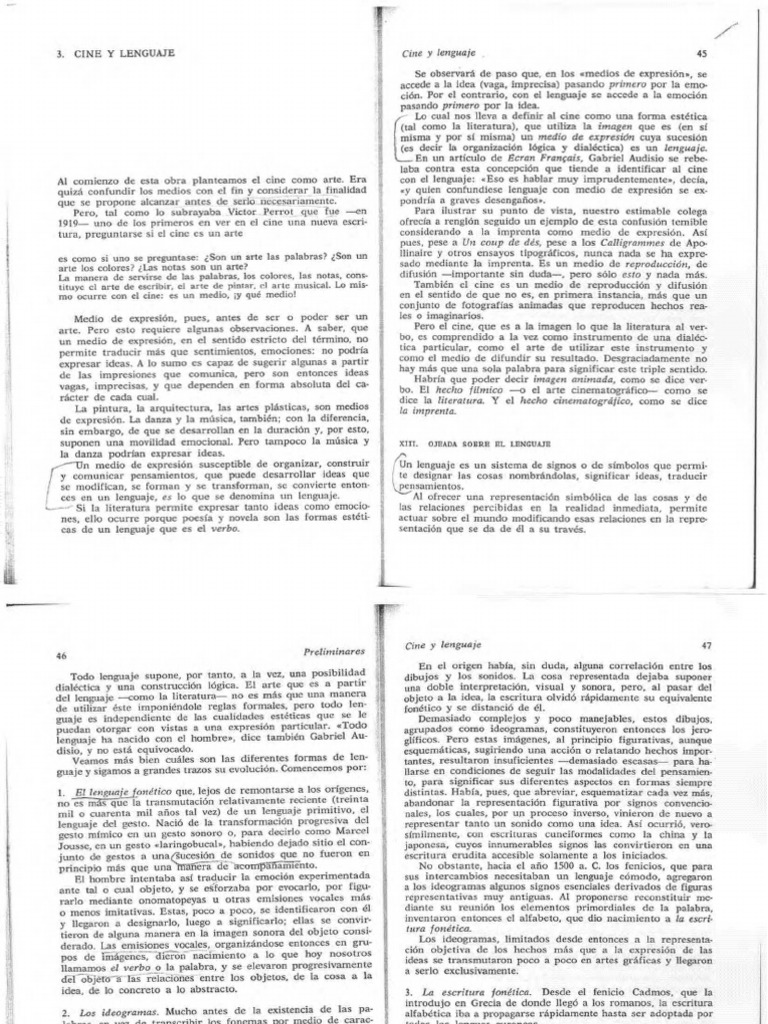 Cine y Lenguaje (Jean Mitry) | PDF
