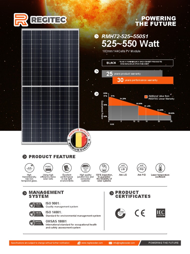 Ficha Técnica Panel Fotovoltaico | PDF | Solar Panel | Electrical ...