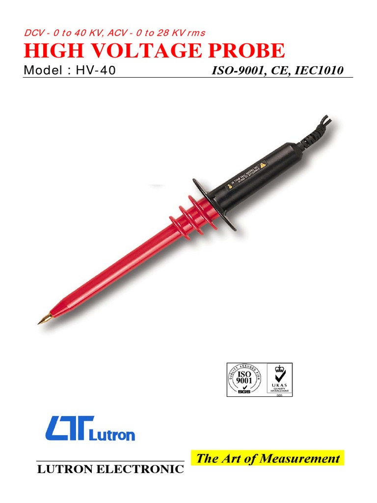 Lutron Hv-40 Datasheet en | PDF | Voltage | Quantity