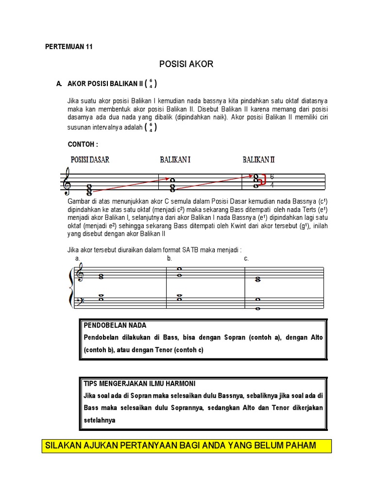 Panduan Akor Balikan II dan Pendobelan dalam Ilmu Harmoni | PDF | Seni