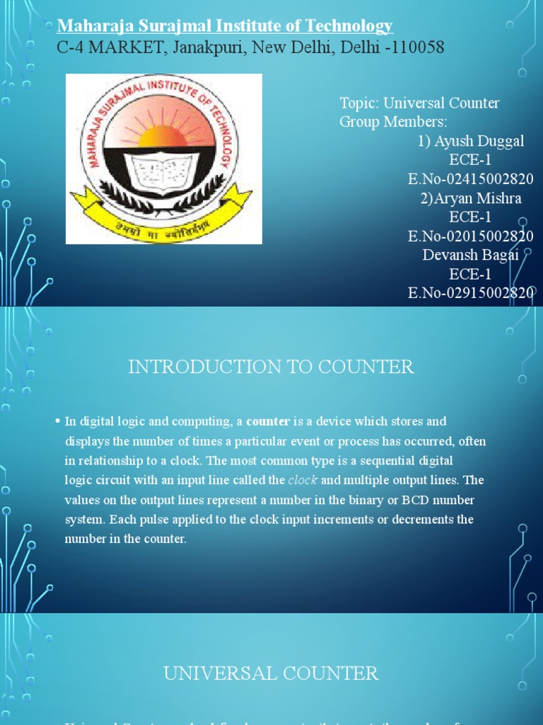 Universal Counter | PDF | Logic Gate | Electronic Circuits