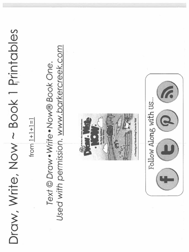 Draw, Write, Now - Book 1 | PDF