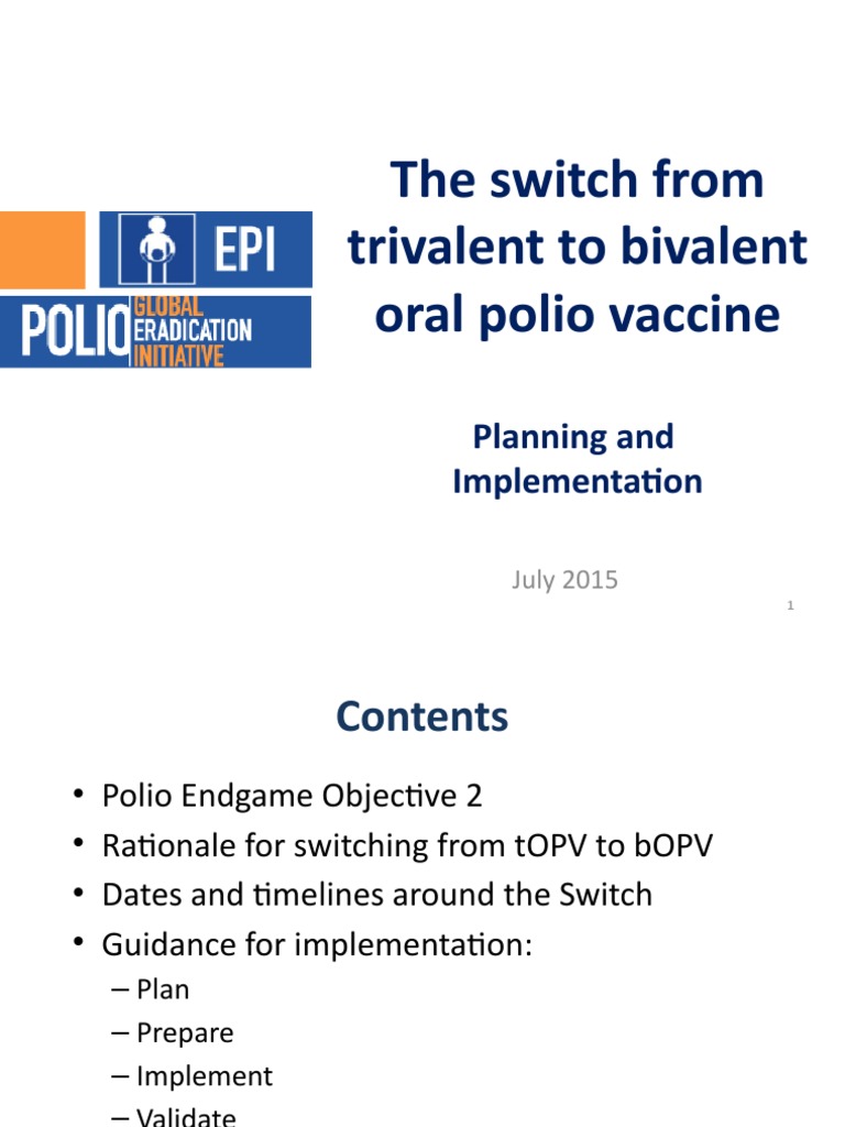 Polio Vaccine Switch: tOPV to bOPV | PDF | Health Sciences | Public Health