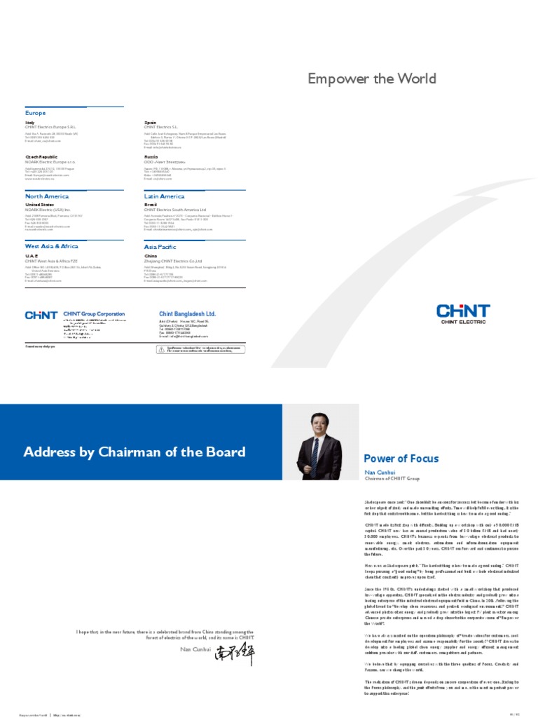 CHINT Group Catalogue | PDF | Electric Power Transmission | Electric ...