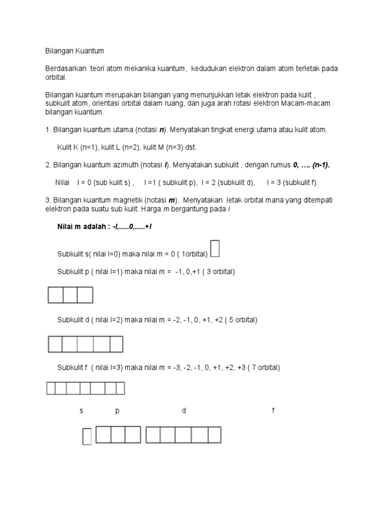 Bilangan Kuantum | PDF | Seni