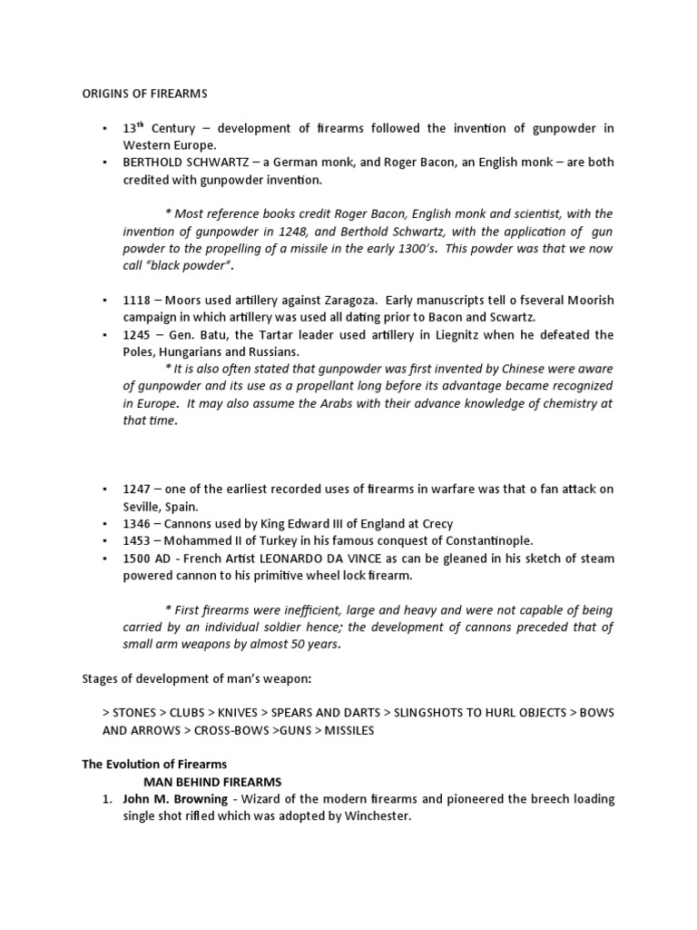 Tracing the Evolution of Firearms: From Early Gunpowder Weapons to ...