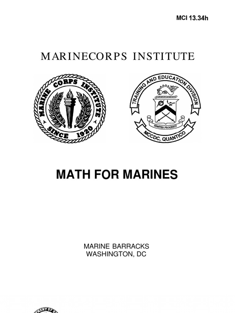Math for Marines Course Overview | PDF | Division (Mathematics) | Numbers