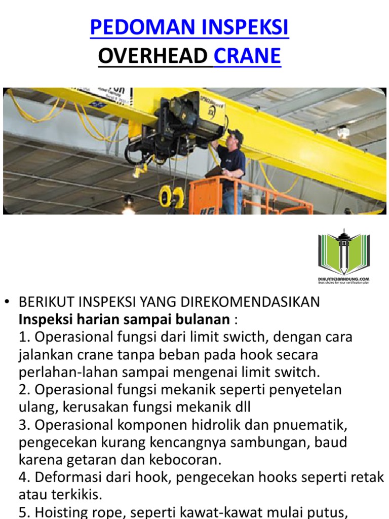 Inspeksi Overhead Crane | PDF
