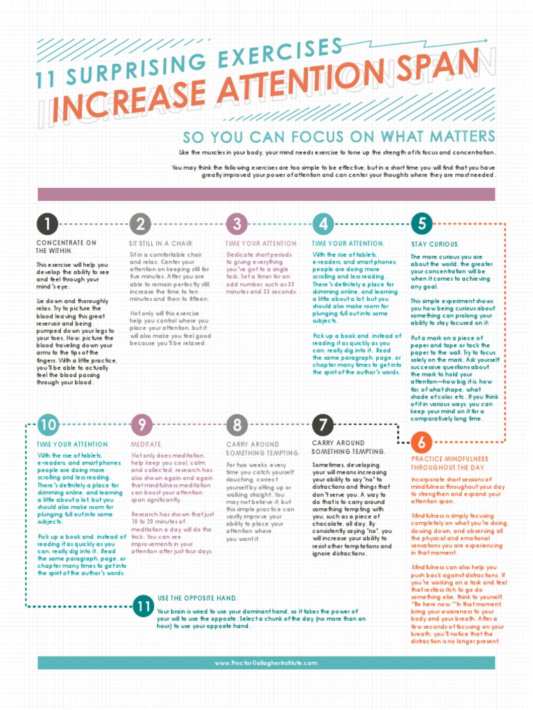 11 Exercises To Increase Attention Span | PDF | Mindfulness | Attention