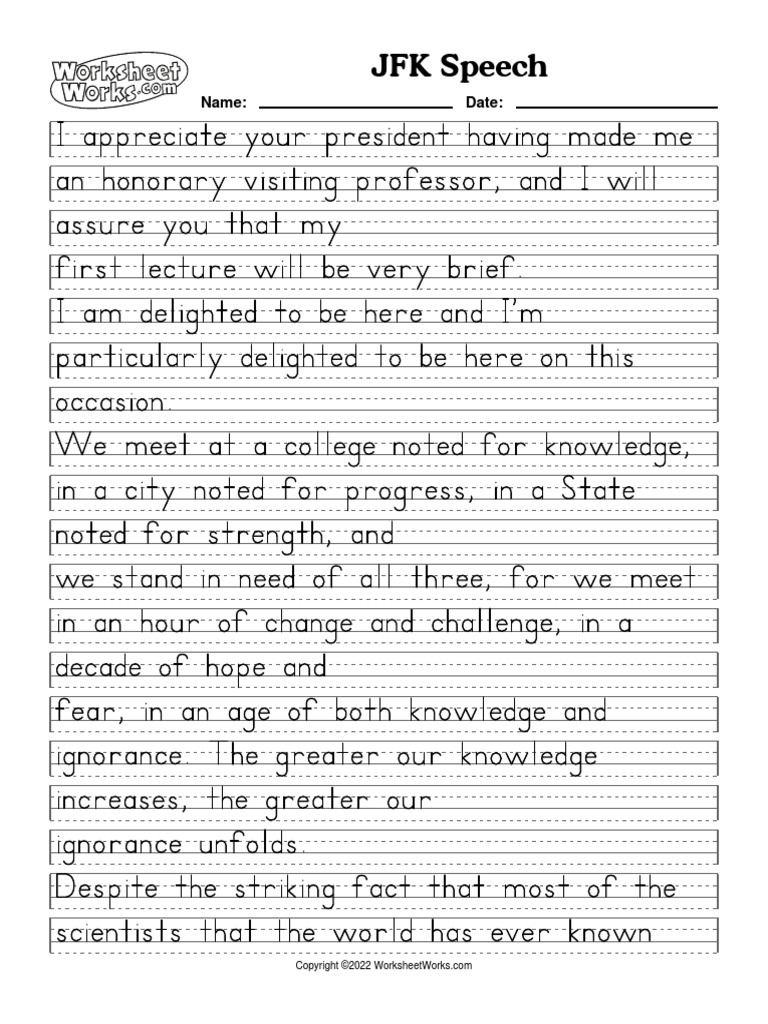 JFK Speech Overview and Resources | PDF