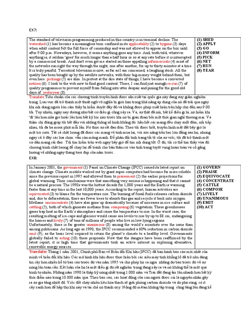 Bài Dịch Ex7 Đến Ex10 | PDF