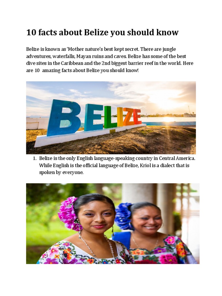 10 Facts About Belize You Should Know | PDF