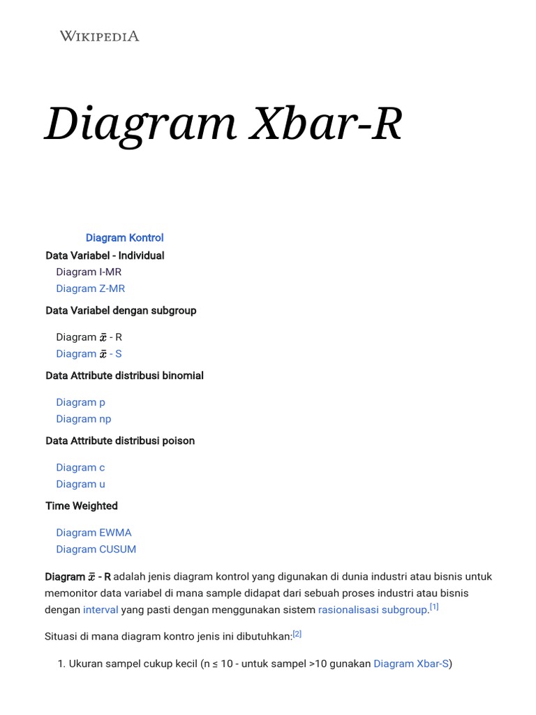 Diagram Xbar-R | PDF | Metode & Bahan Ajar