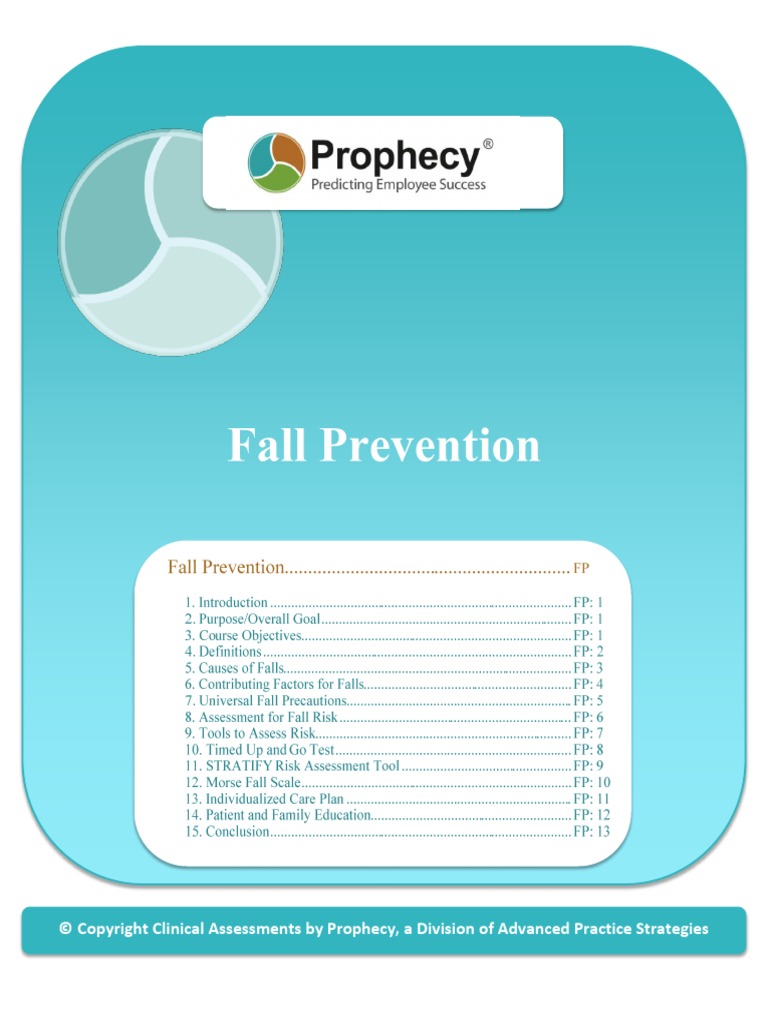 Fall Prevention | PDF | Patient | Risk
